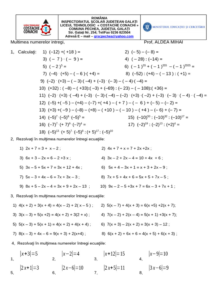 Numere Intregi 6 2021 | PDF