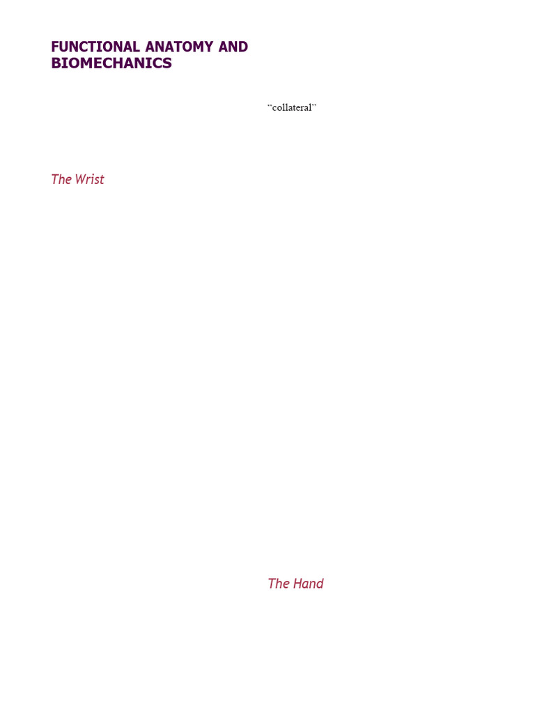 Hand and Wrist Biomechanics | PDF | Hand | Social Science