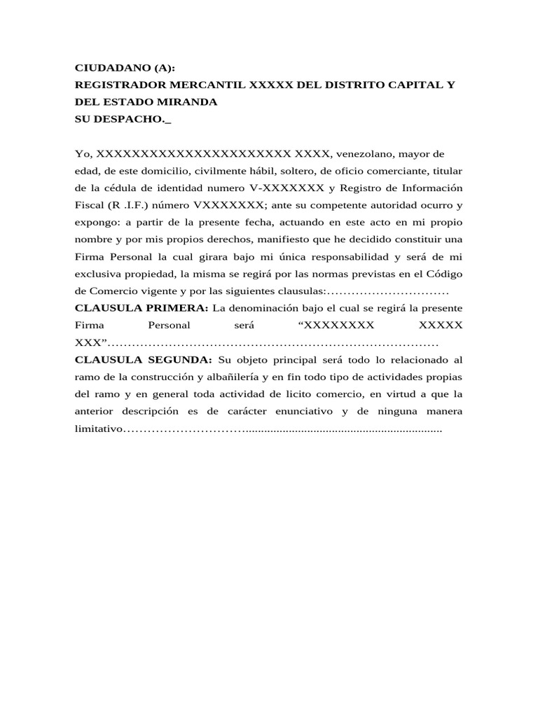 Modelo Firma Personal | PDF