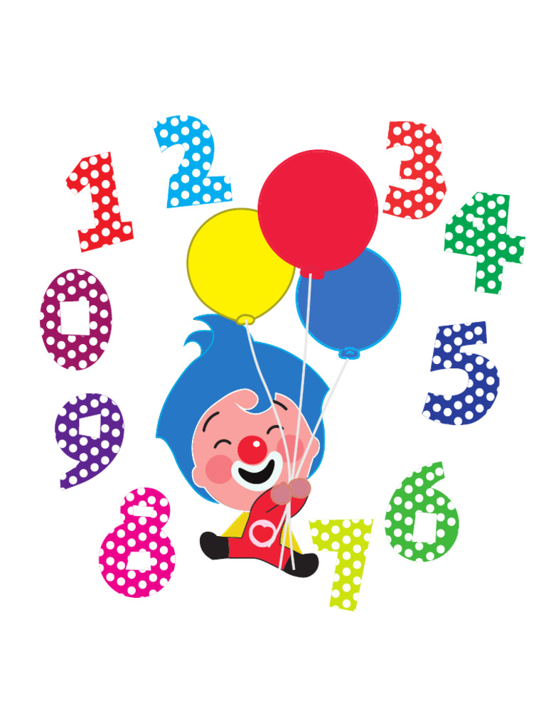 Payaso Plim Plim Vector Eps PDF Vector Editable Numero Fiesta Gratis | PDF