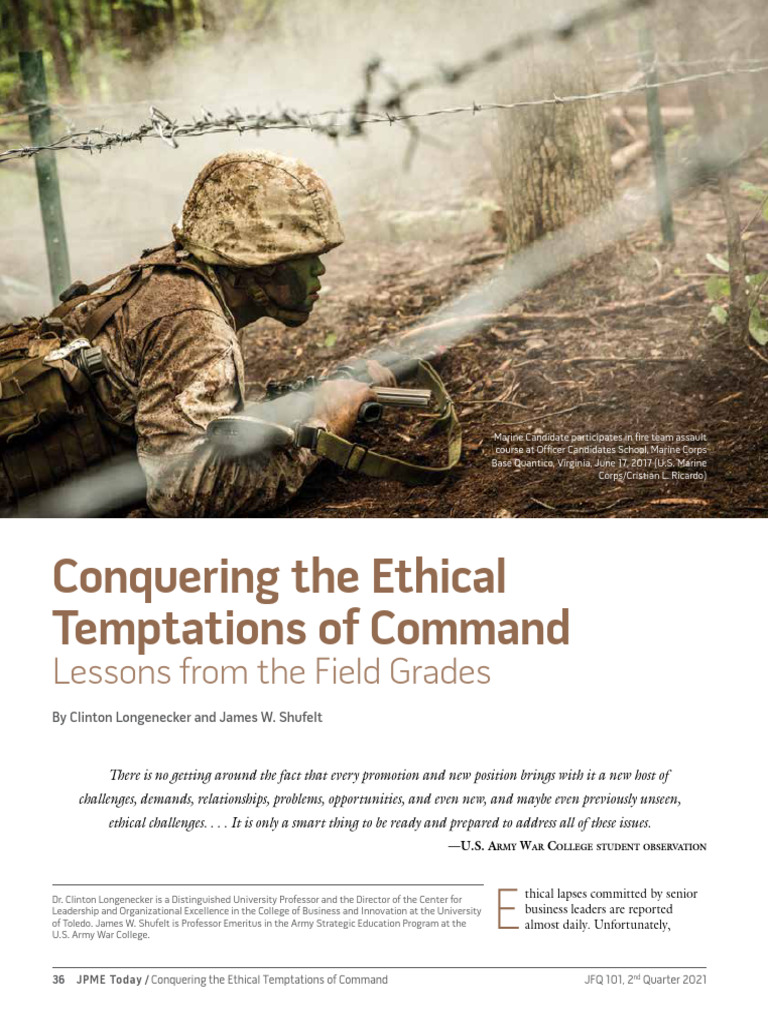 Conquering The Ethical Temptation of Command | PDF