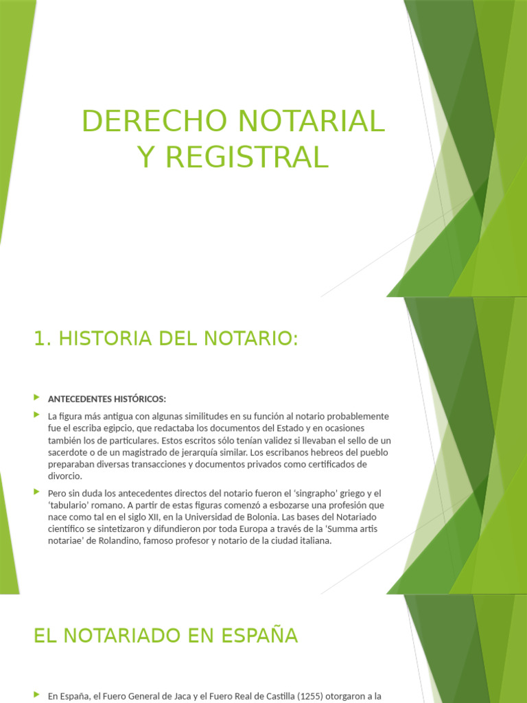 Derecho Notarial y Registral 01 | PDF