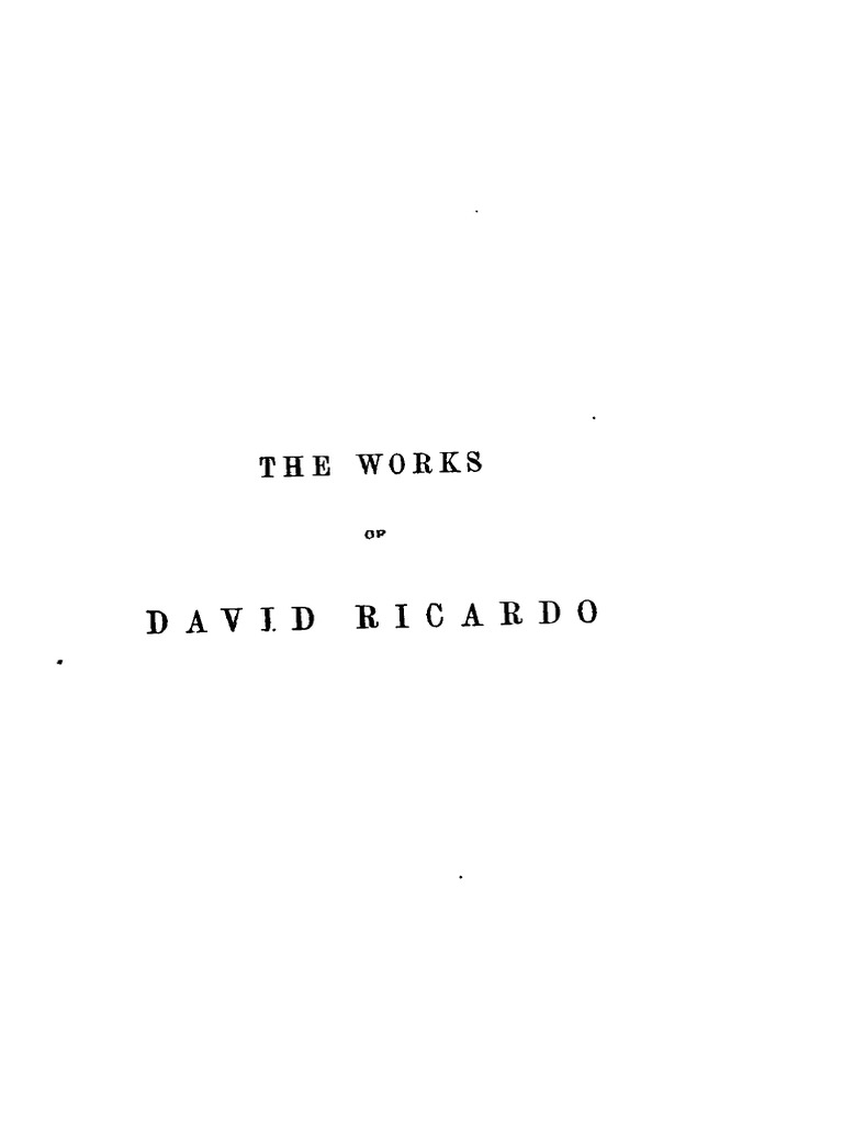 RICARDO, David. The Works | PDF