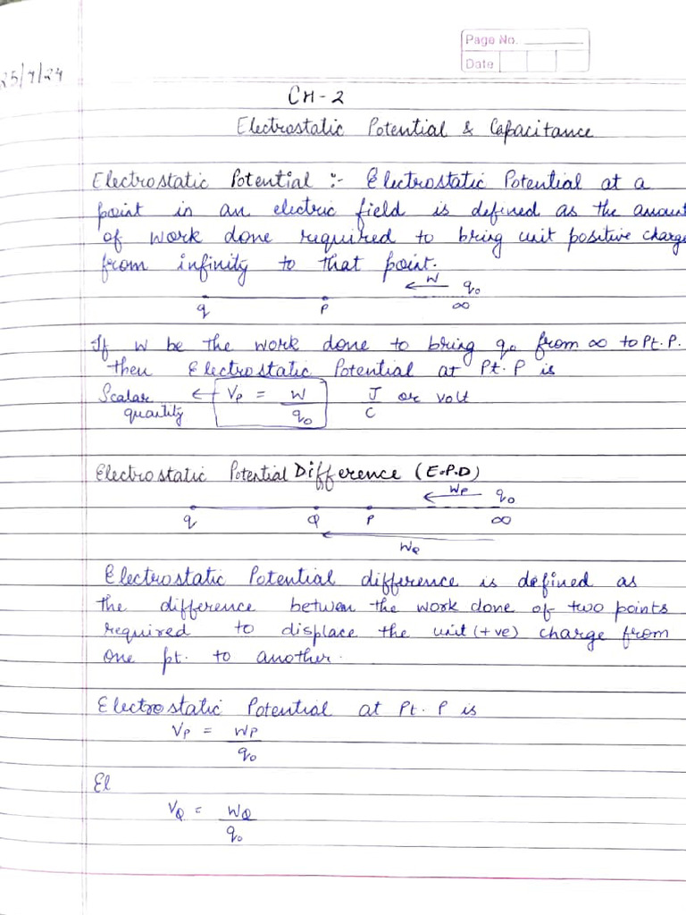 Physics Class 12 CH-2&3 | PDF