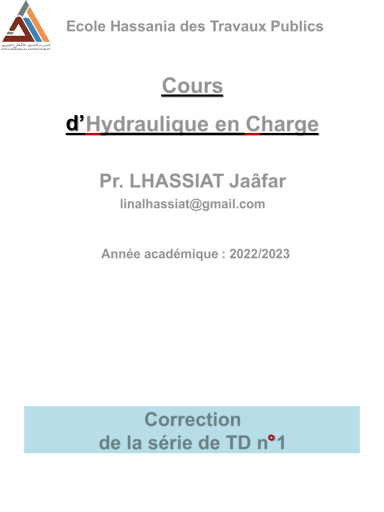 Correction de La Série TD N°1 | PDF