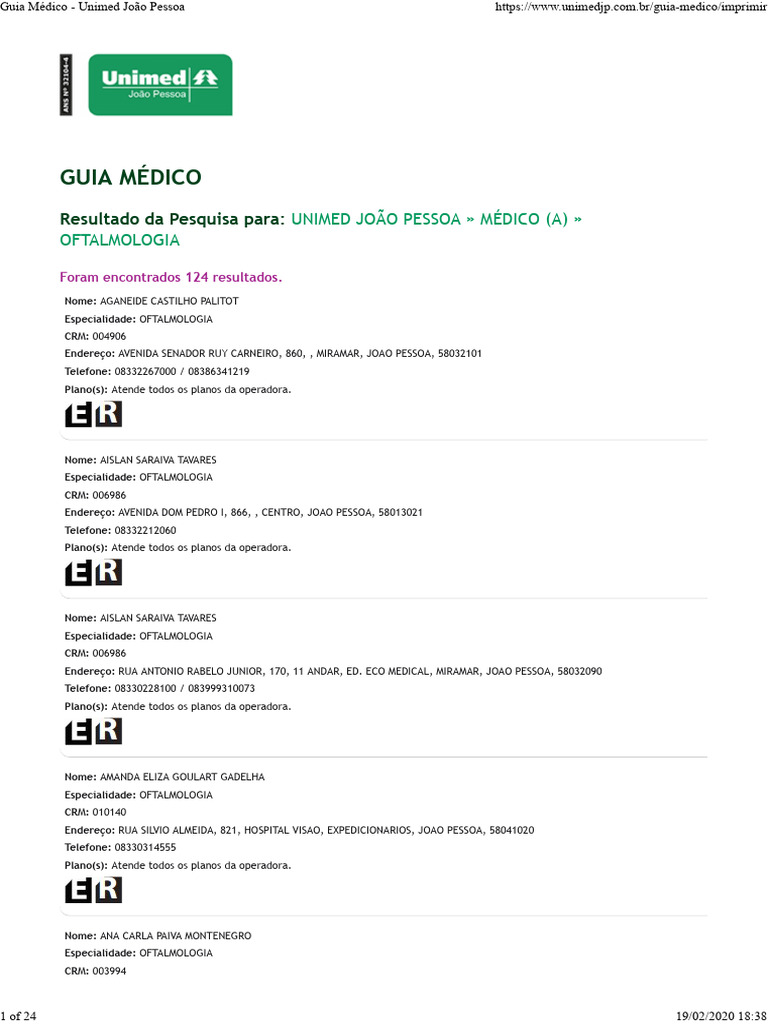 Oftalmos UNIMED JOÃO PESSOA | PDF