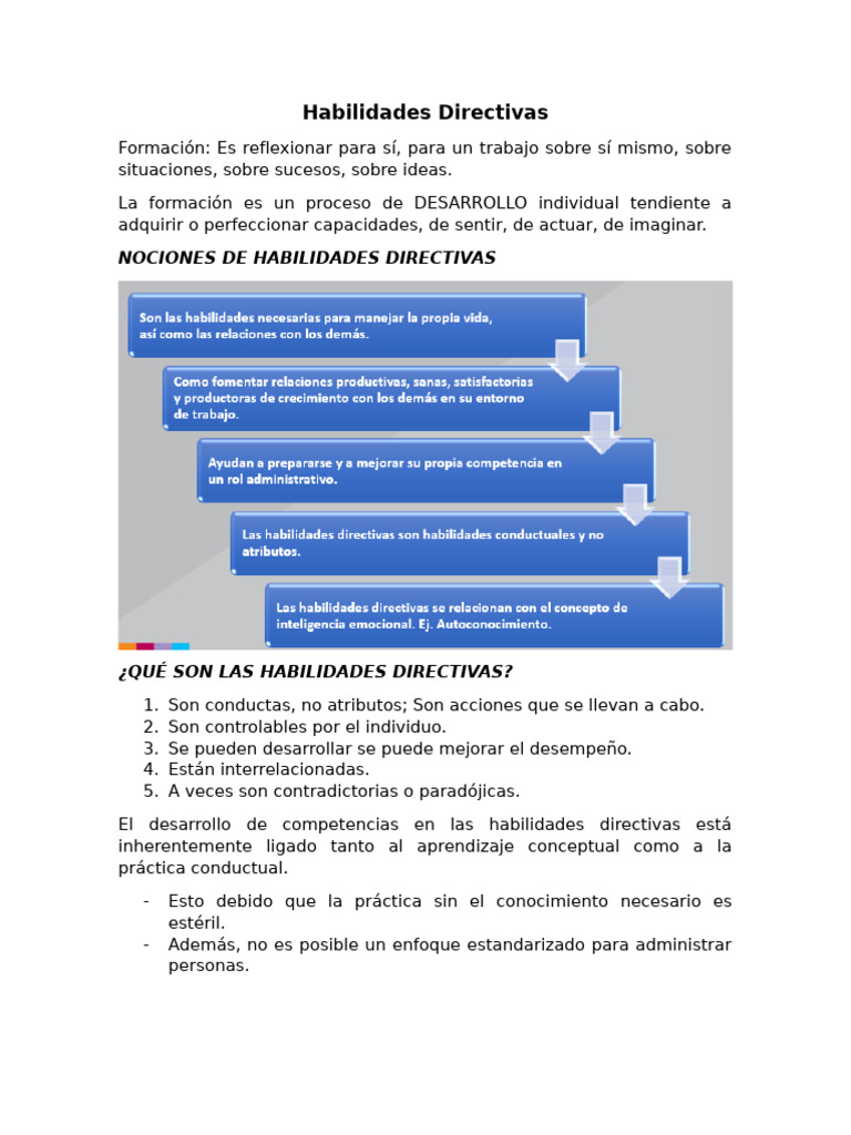 Habilidades Directivas | PDF