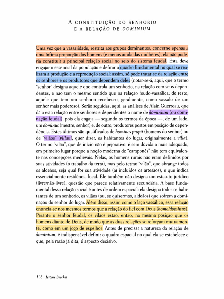 (TEXTO 3A) BASCHET, J.. "A Constituição Do Senhorio e A Relação de ...