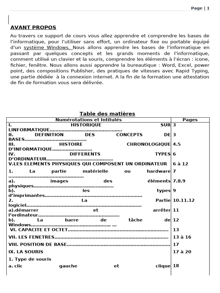 support de cours 01 SAMBA | PDF