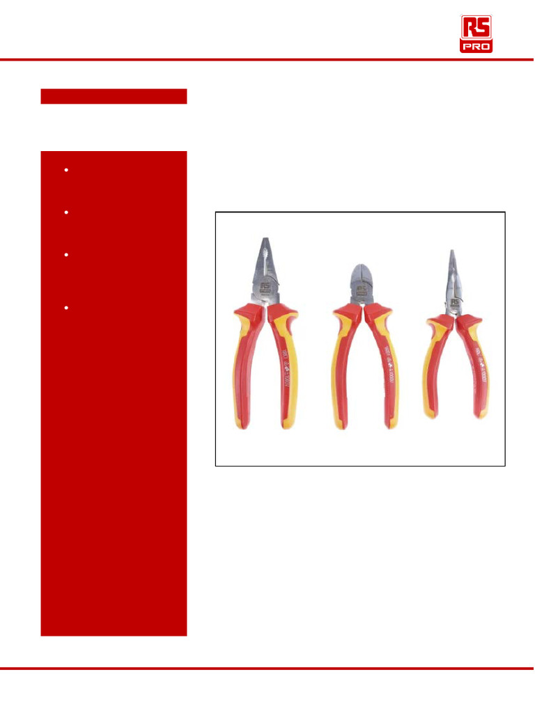 RS PRO 3 Piece Insulated Plier Set | PDF