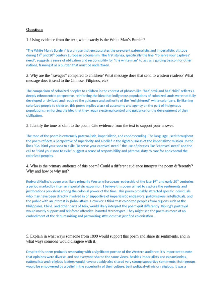 White Man's Burden | PDF