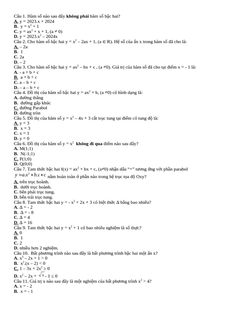 De Goc Toan 10 HK1 | PDF