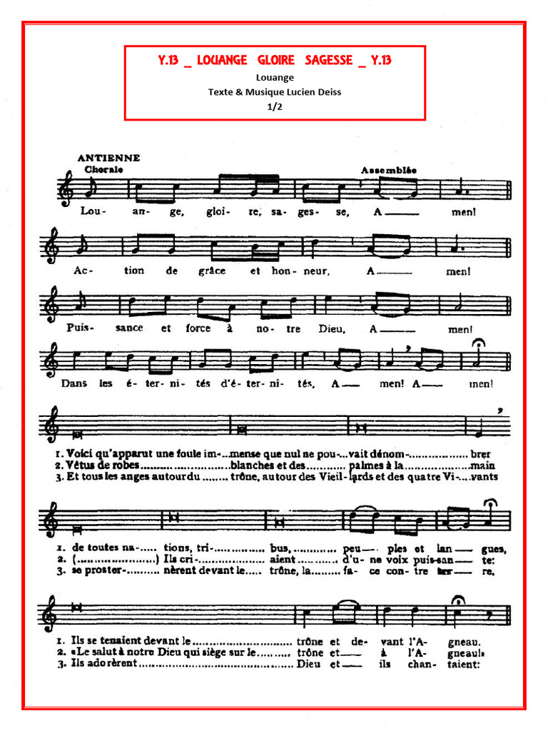 Louange Gloire Sagesse Toussaint | PDF