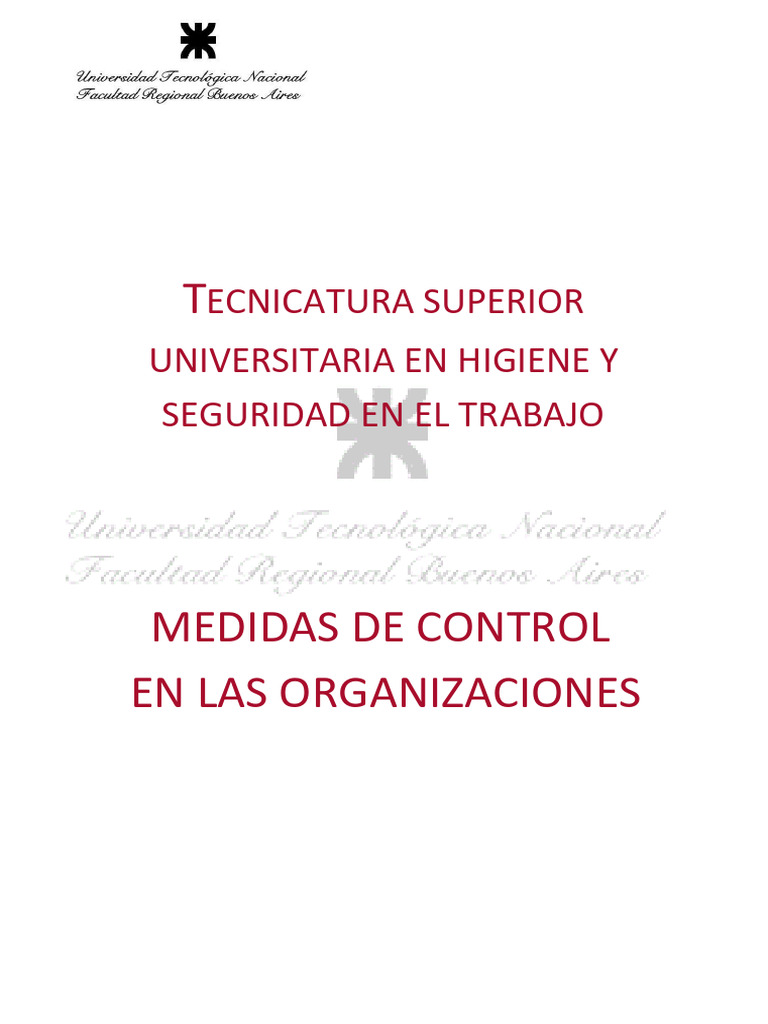 Unidad 2 - Medidas de control en las organizaciones | PDF