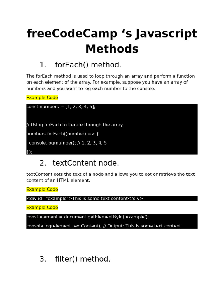 freeCodeCamp Jvs Method | PDF