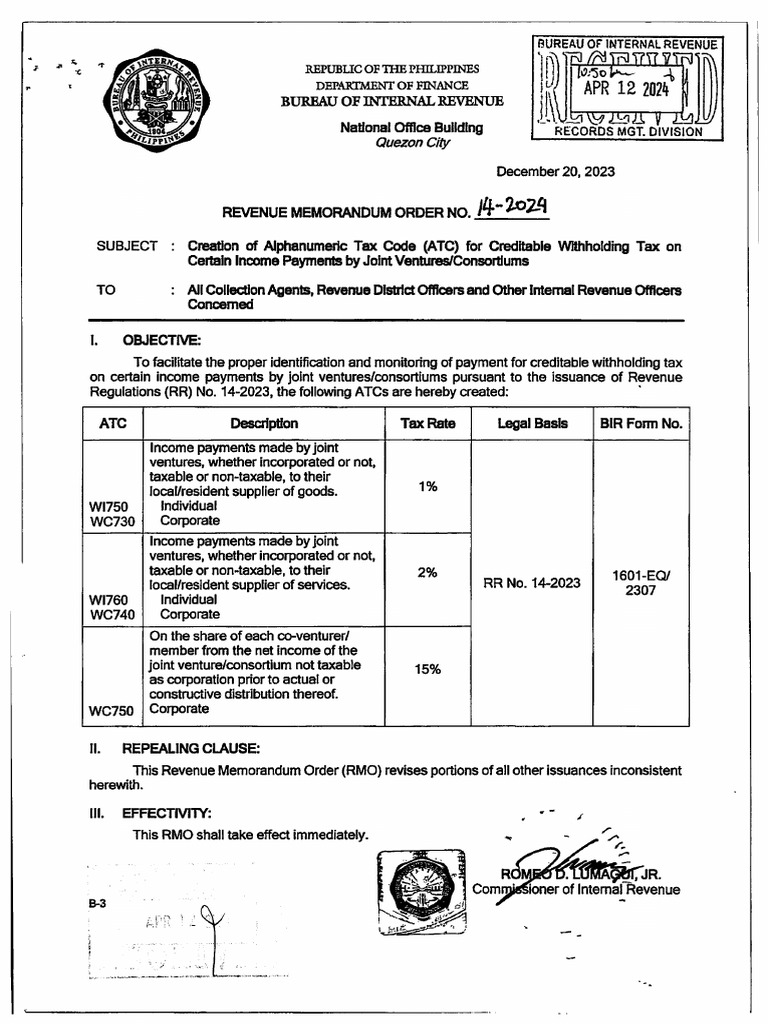 RMO No. 14 - 2024 | PDF