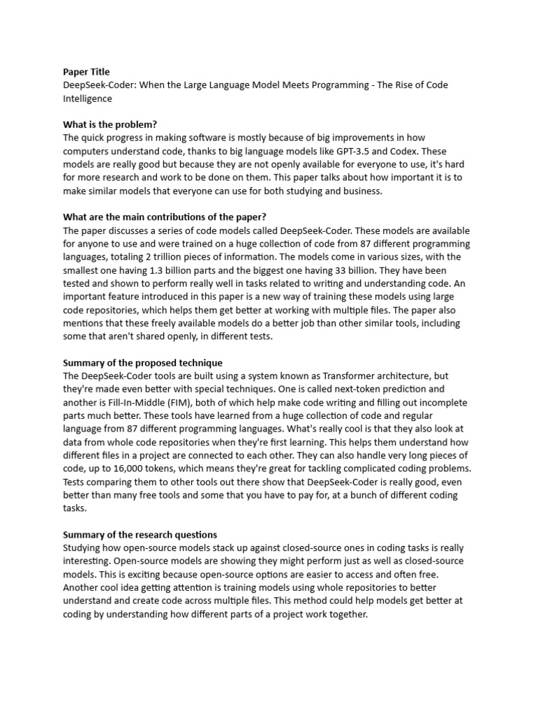 Code LLM-3 Summary | PDF