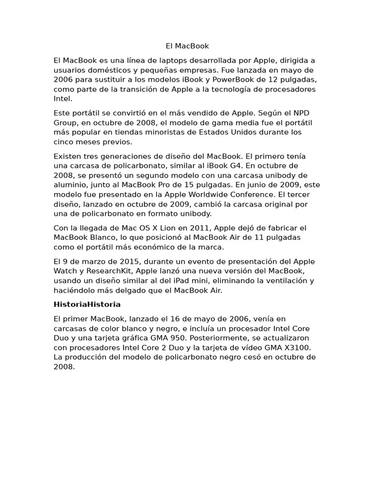 El MacBook | PDF