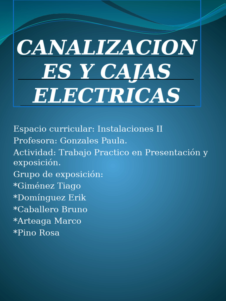 CANALIZACIONES Y CAJAS ELECTRICAS | PDF