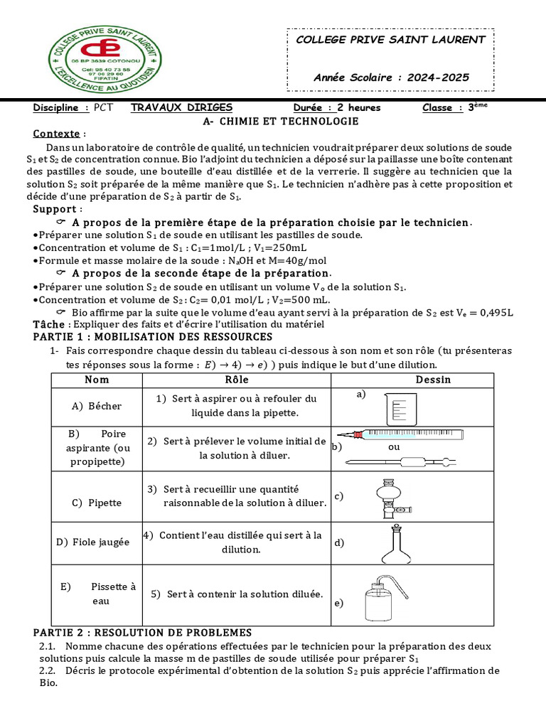 TD Du 12-10-24 3ème CPSL | PDF