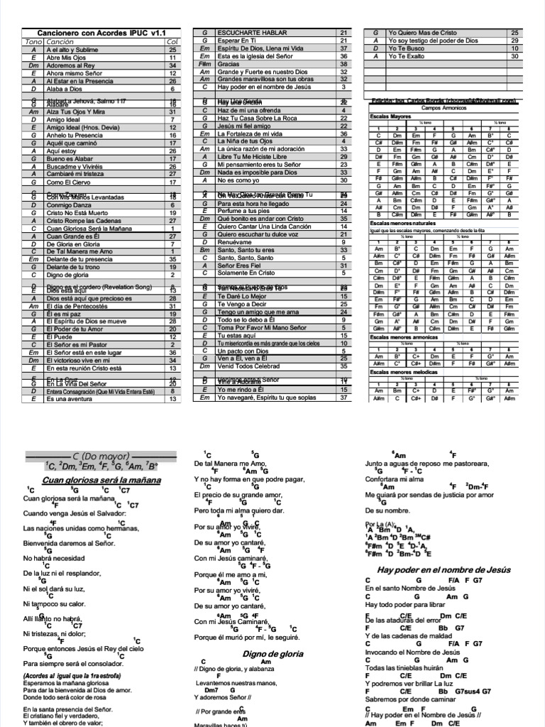 PDF Cancionero Ipuc Acordes Imprimible Compress | PDF