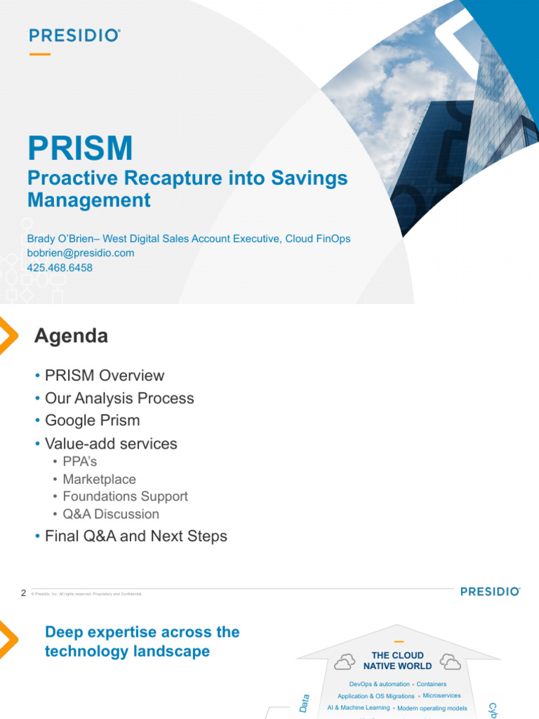 PRISM Presentation AWS +google | PDF