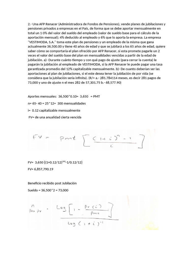 ejercicio 27 anualidades UNAH | PDF