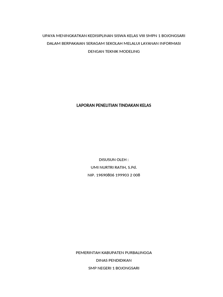 PTK BU UMI - DISIPLIN BERPAKAIAN SERAGAM Dengan MODELING | PDF