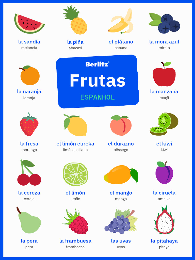 Nomes de Frutas em Espanhol | PDF