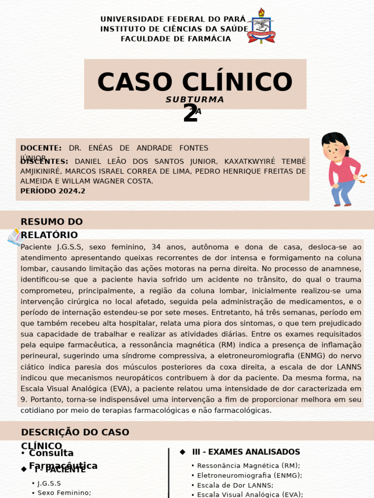 2º Caso Clínico - Grupo 2a - J.G.S.S. | PDF