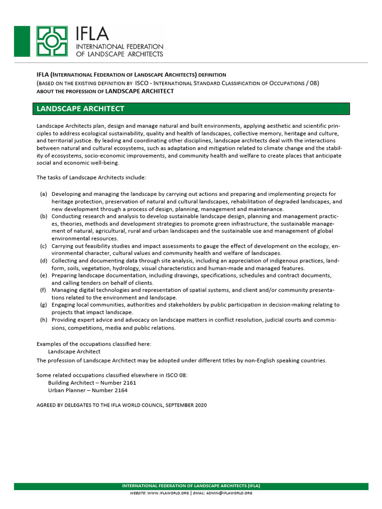 LA+Definition+IFLA+Final | PDF