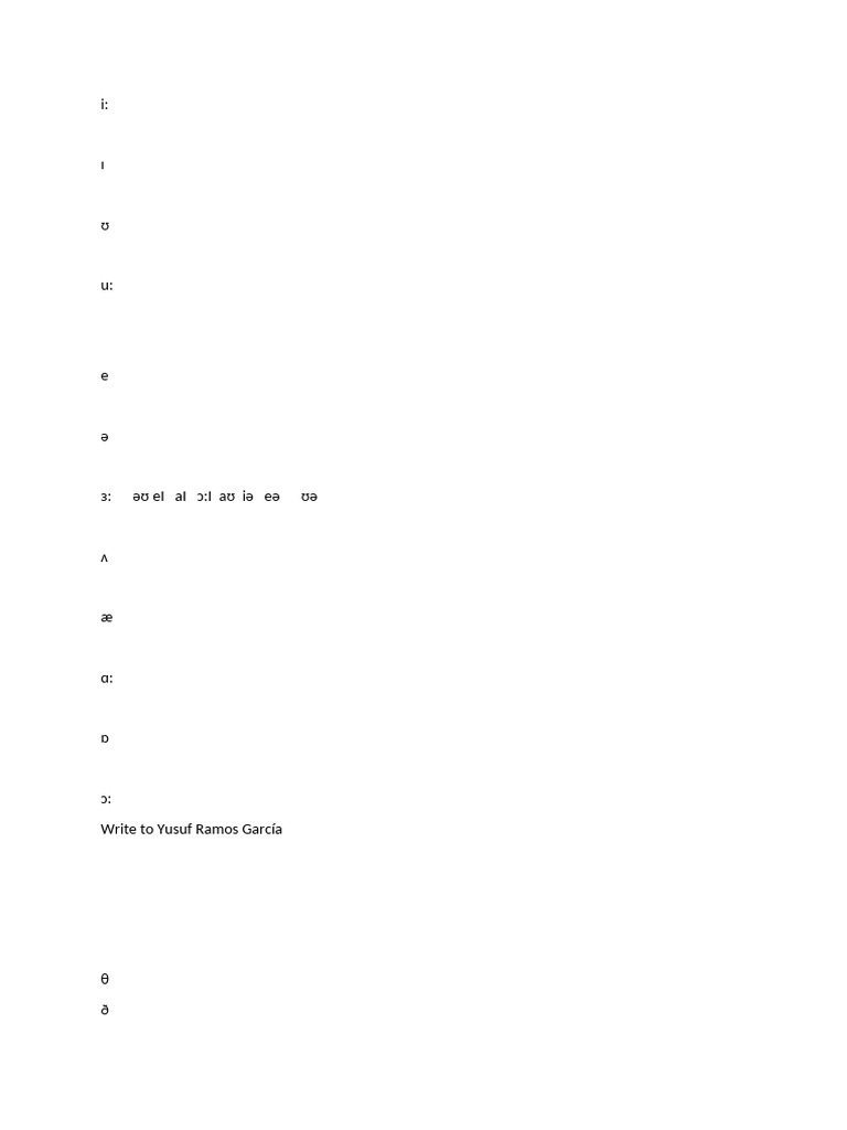Ipa Symbols Word | PDF