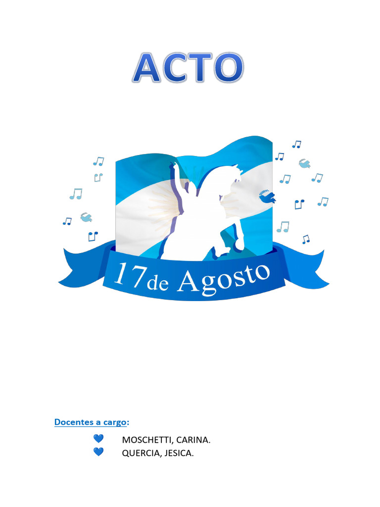 Acto 17 de Agosto 2024 3er Grado A y B | PDF