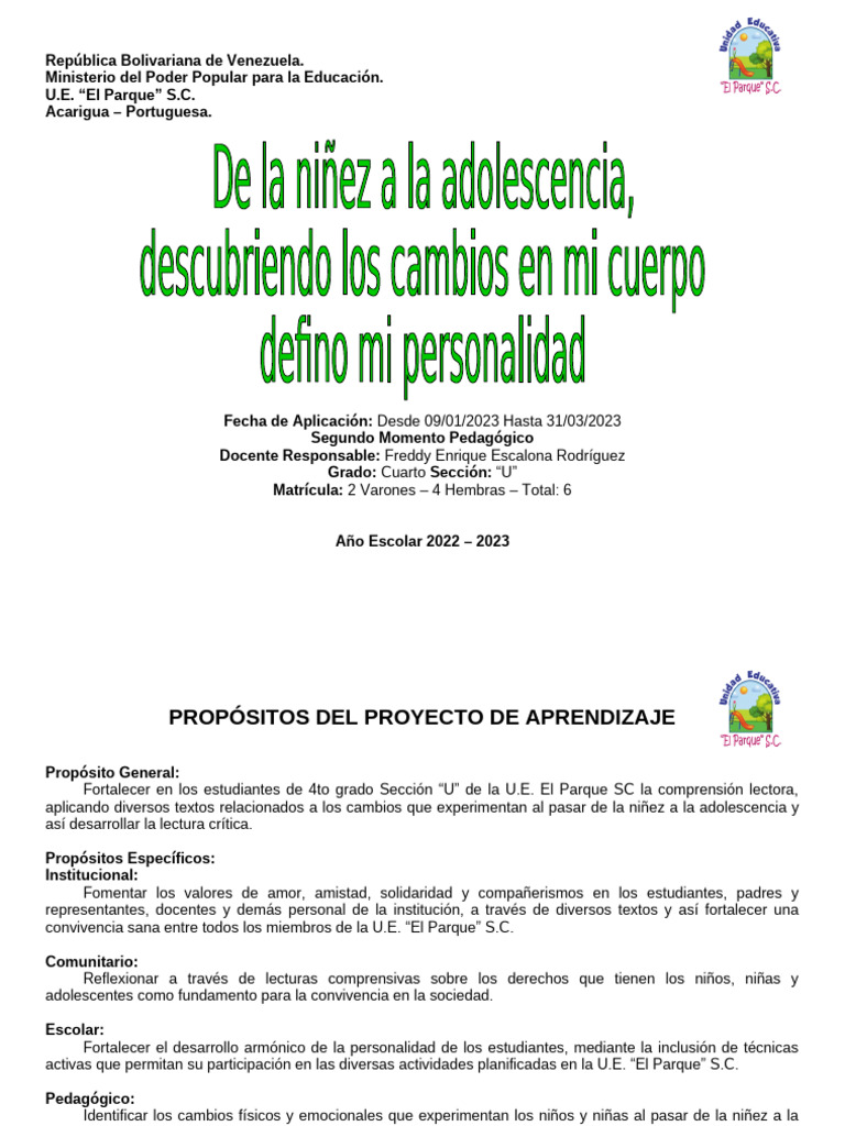 Proyecto de Aprendizaje 2 | PDF