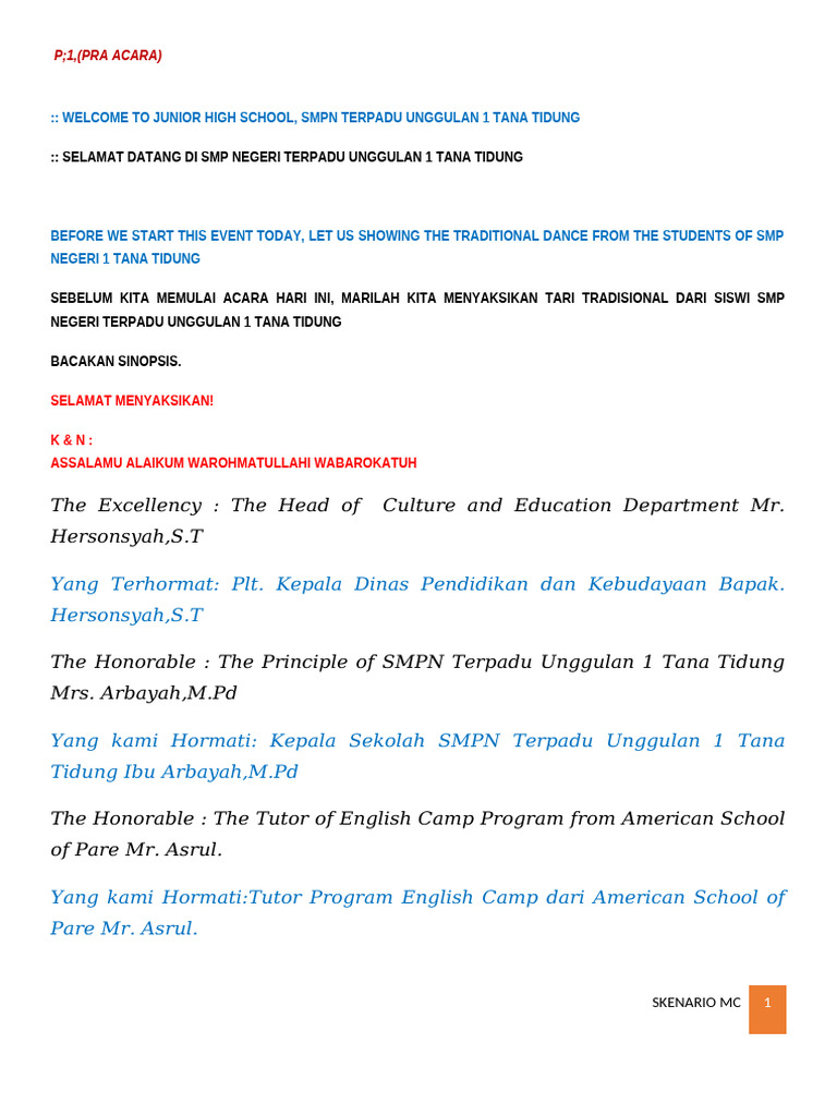 MC English Camp 2024 | PDF