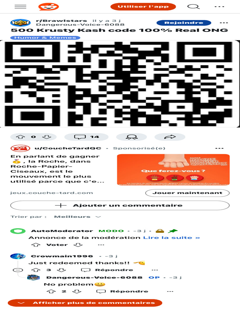 500 Krusty Kash Code 100 Real ONG RBrawlstars | PDF