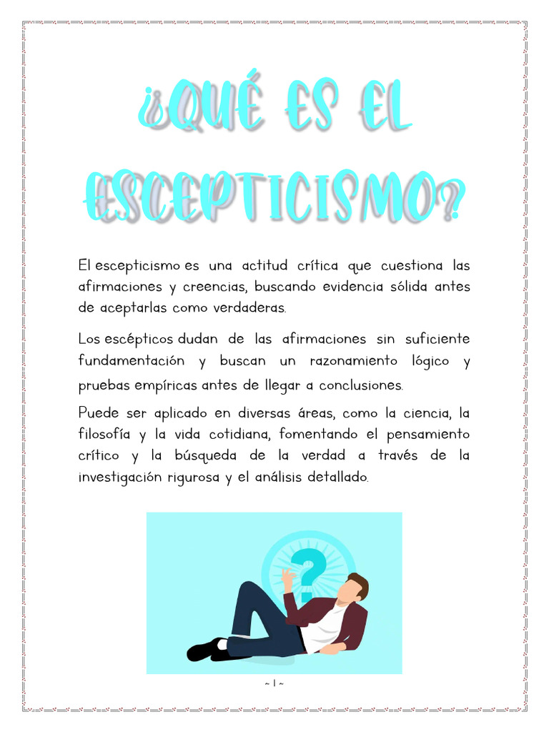 Qué es el Escepticismo | PDF