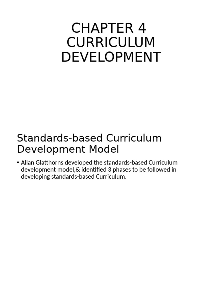 Curriculum Development | PDF