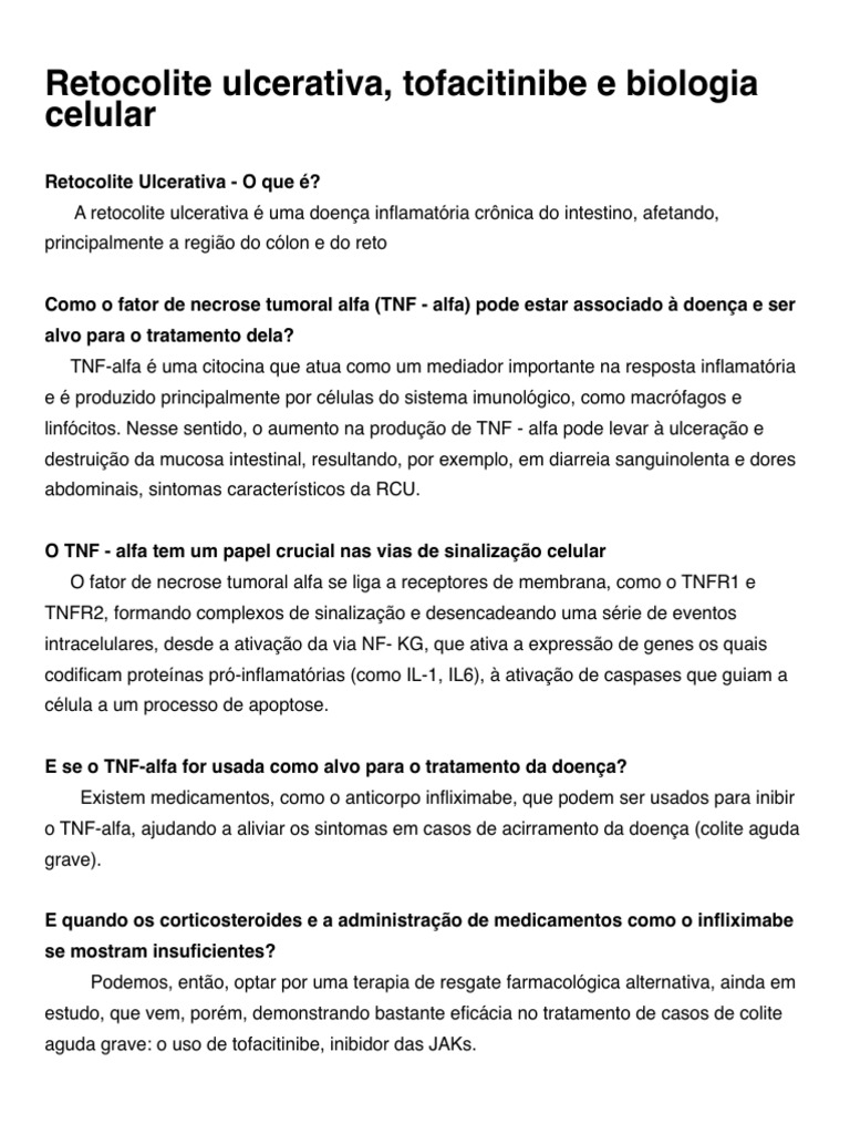 RCU, Tofacitinibe e Biocel | PDF | Cell Signaling | Signal Transduction