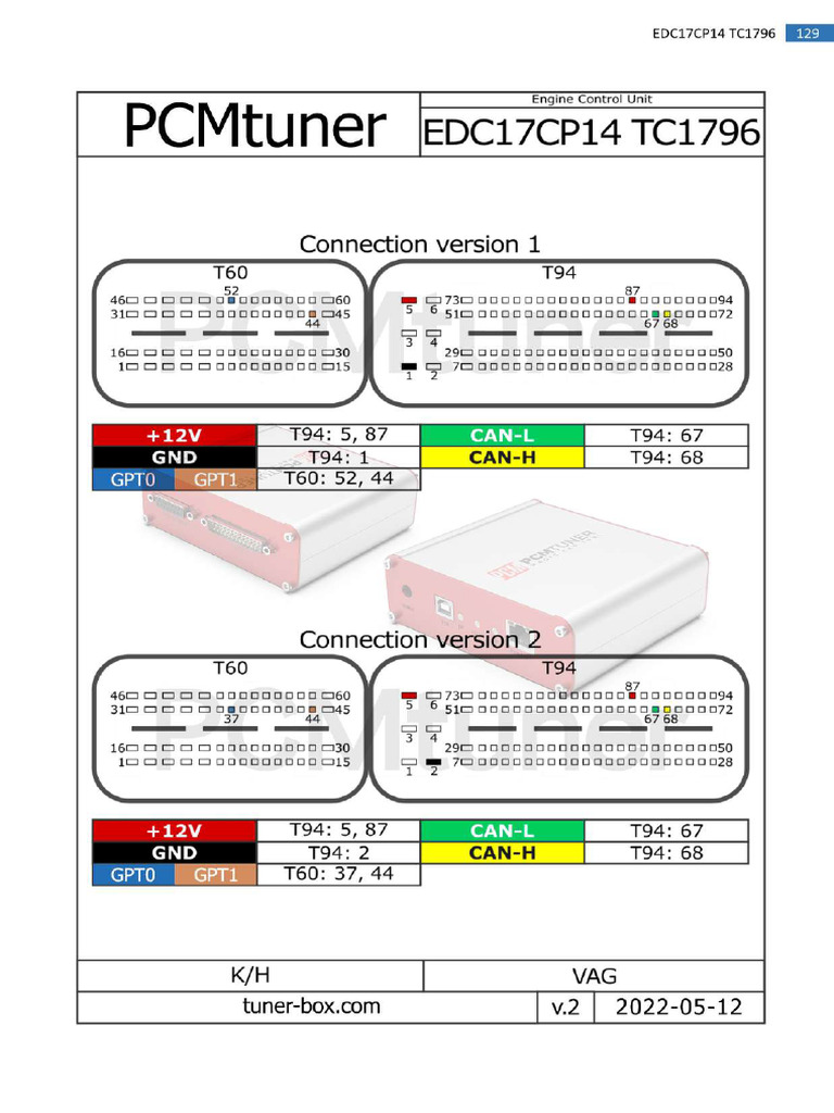 Pinout Edc17cp14 Pcmtuner | PDF