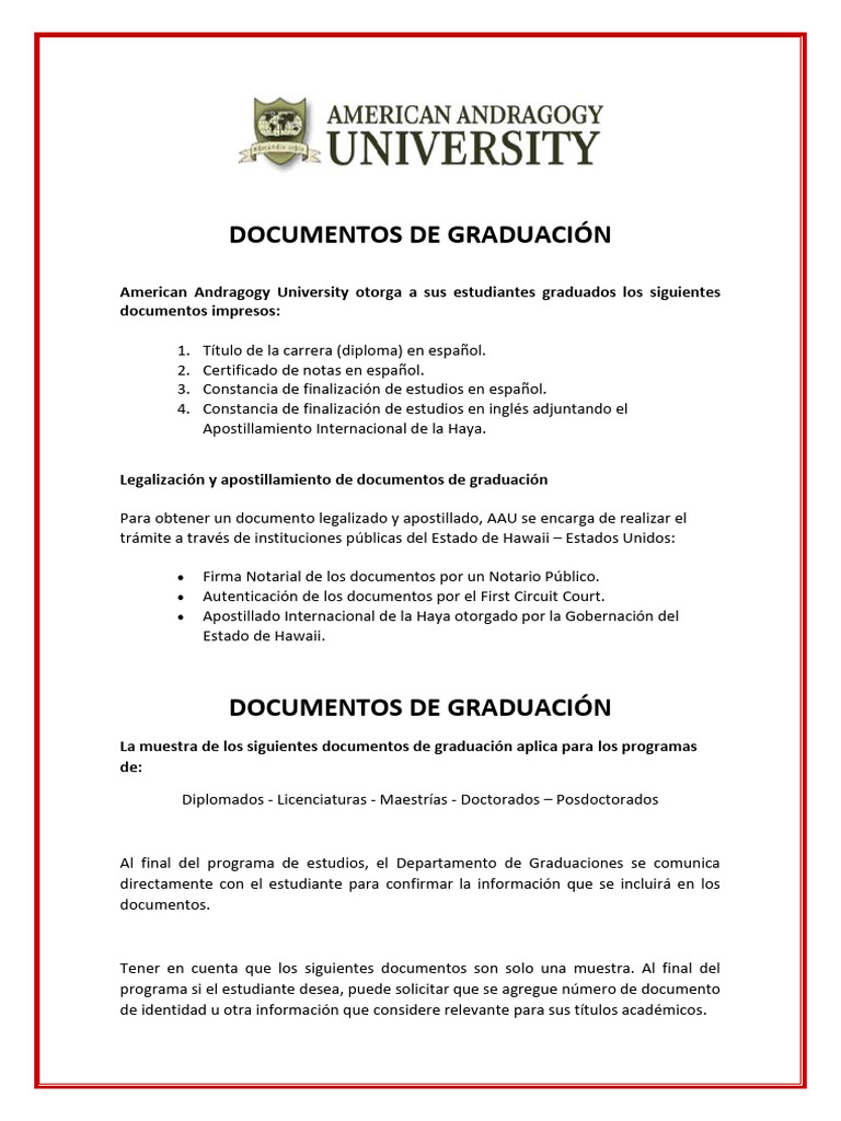 AAU-DOCUMENTOS-DE-GRADUACION | PDF
