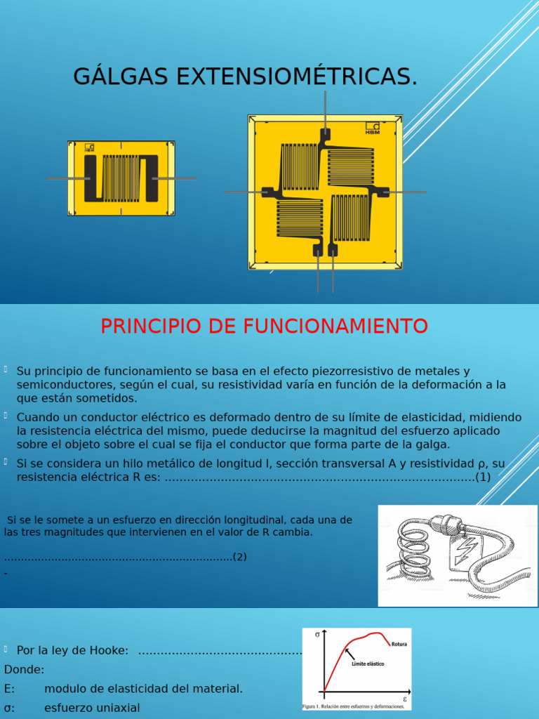 Funcionamiento Gálgas Extensiométricas | PDF