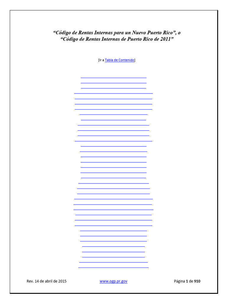 Ley 1-2011 C Digo de Rentas Internas de Puerto Rico de 2011 | PDF