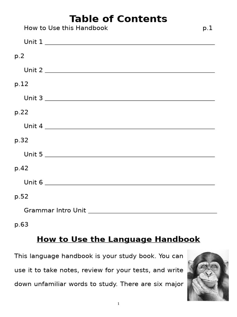 2021-2022 - Edited - Language Handbook (Adv) | PDF | Phonics | Language ...