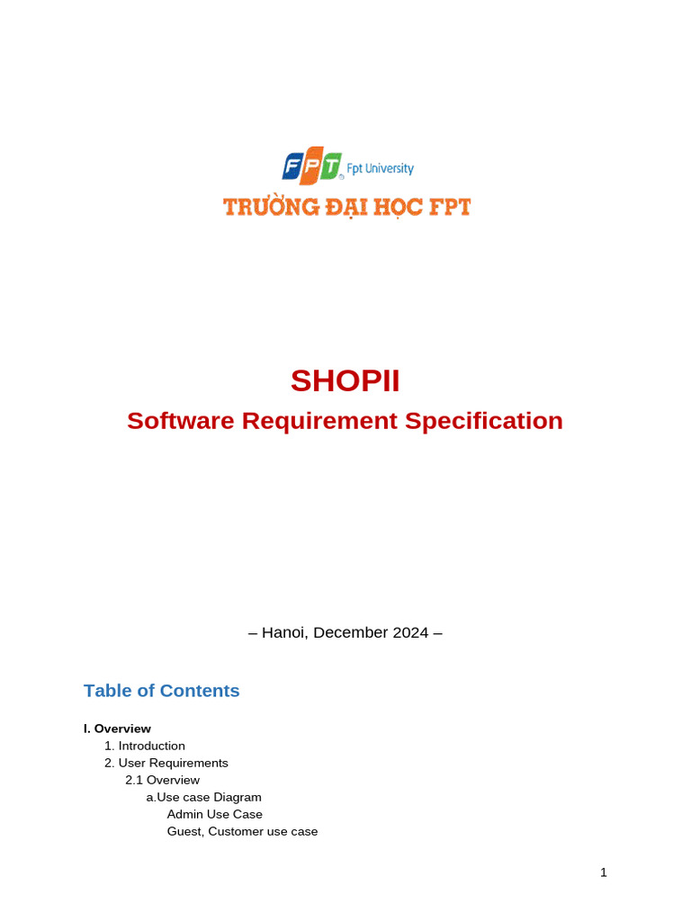 Software Requirement Specification | PDF