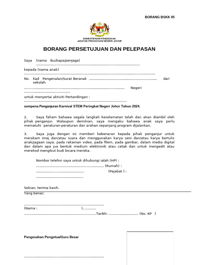 Borang BSKK 05 | PDF
