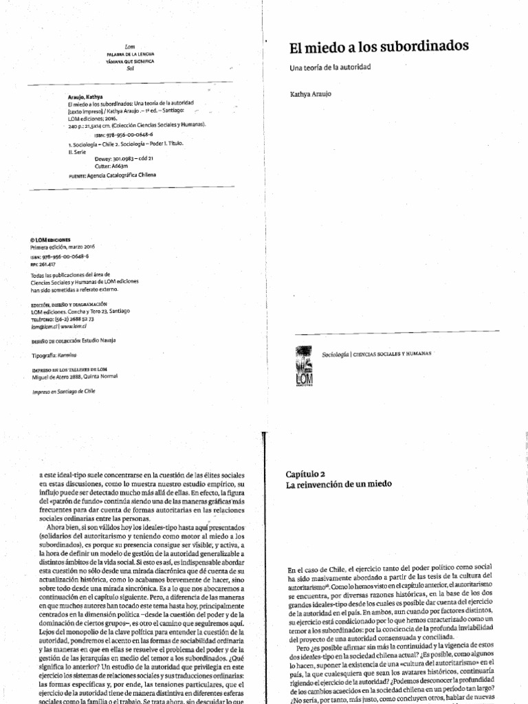 Araujo Miedo+Subordinados+2+y+5 | PDF