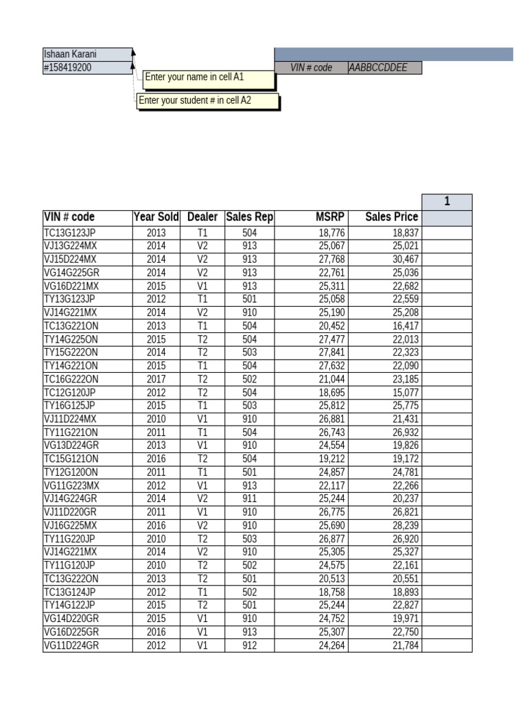 Quiz 7 Vehicle File | PDF