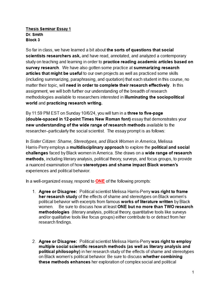 Harris-Perry Essay | PDF