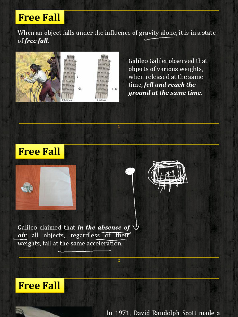 Topic 4 UAM Vertical Motion Free Fall With Annotation | PDF